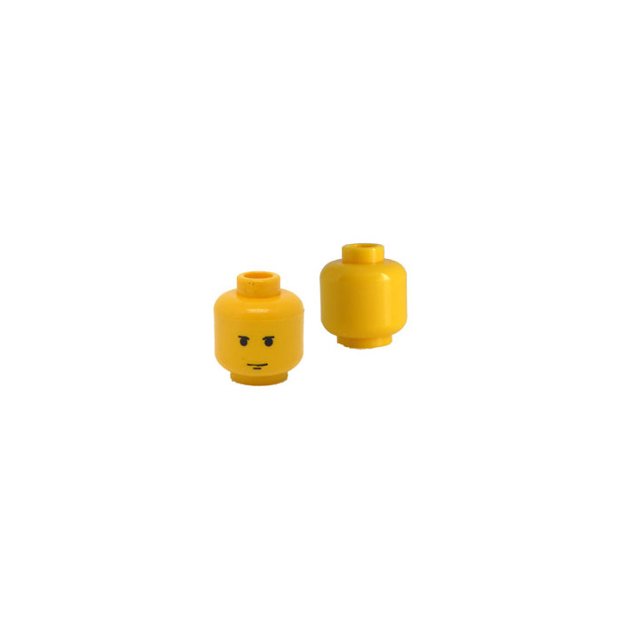 LEGO Minifig Head with Small Black Eyebrows (3626 / 50067) | Brick Owl ...
