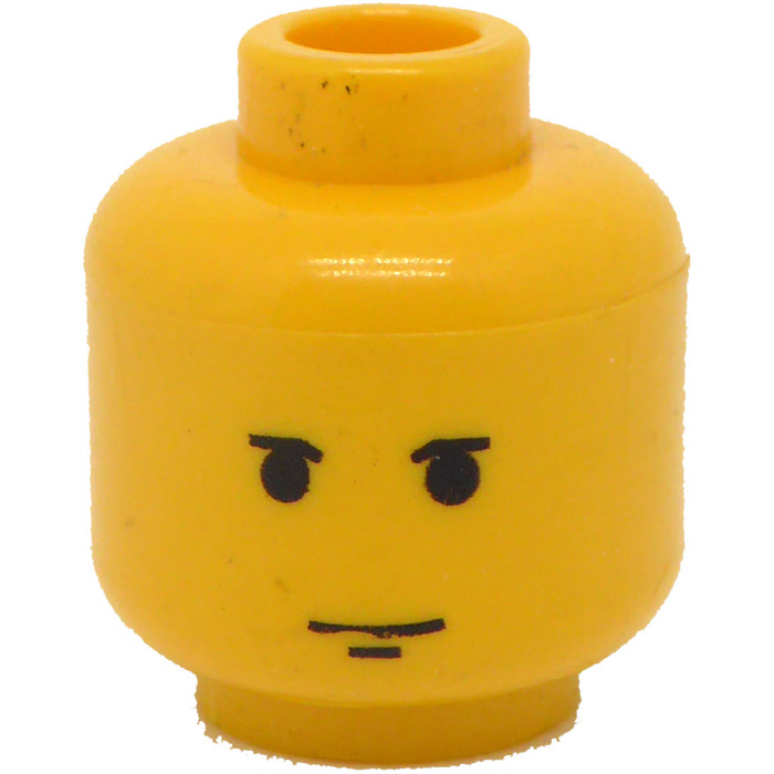 LEGO Minifig Head with Small Black Eyebrows (3626 / 50067) | Brick Owl ...