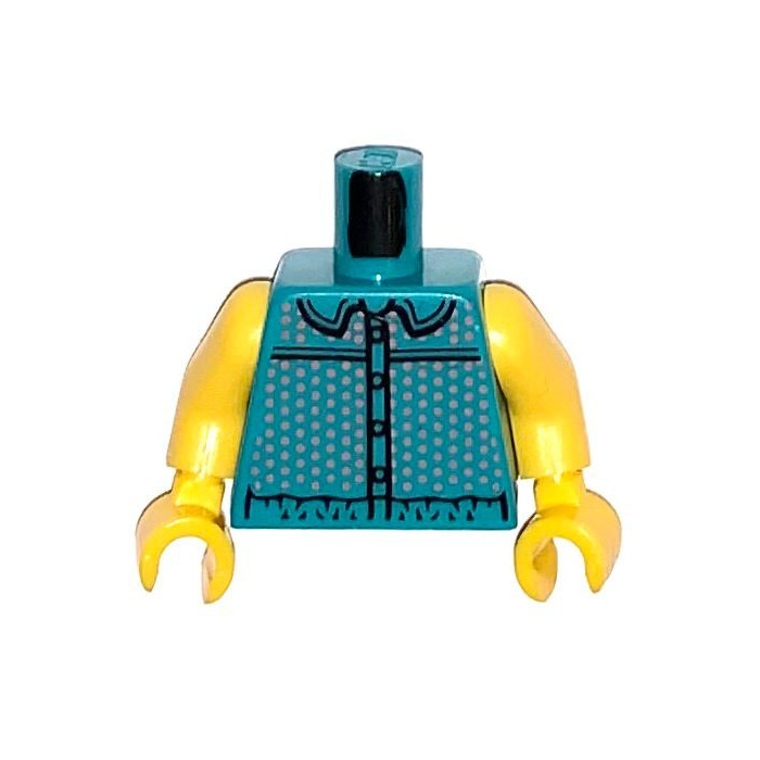LEGO Minifig Torso Dark Turquoise Blouse (973) | Brick Owl - LEGO ...