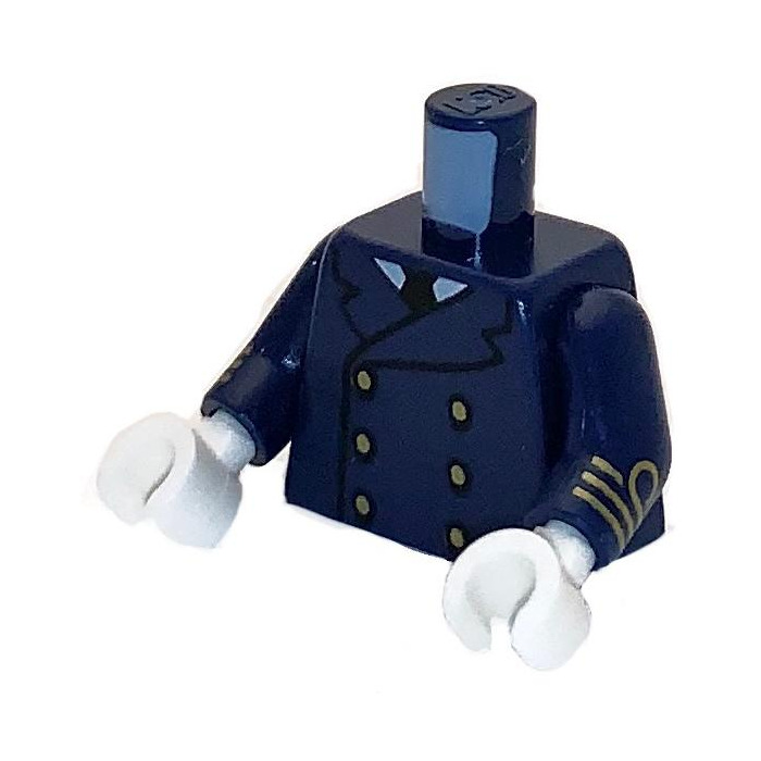 LEGO Minifig Torso Ferry Captain with 6 Golden Buttons (973) | Brick ...