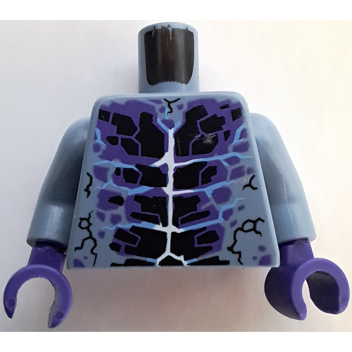 LEGO Minifig Torso with Black and Dark Purple Veins (76382 / 88585 ...