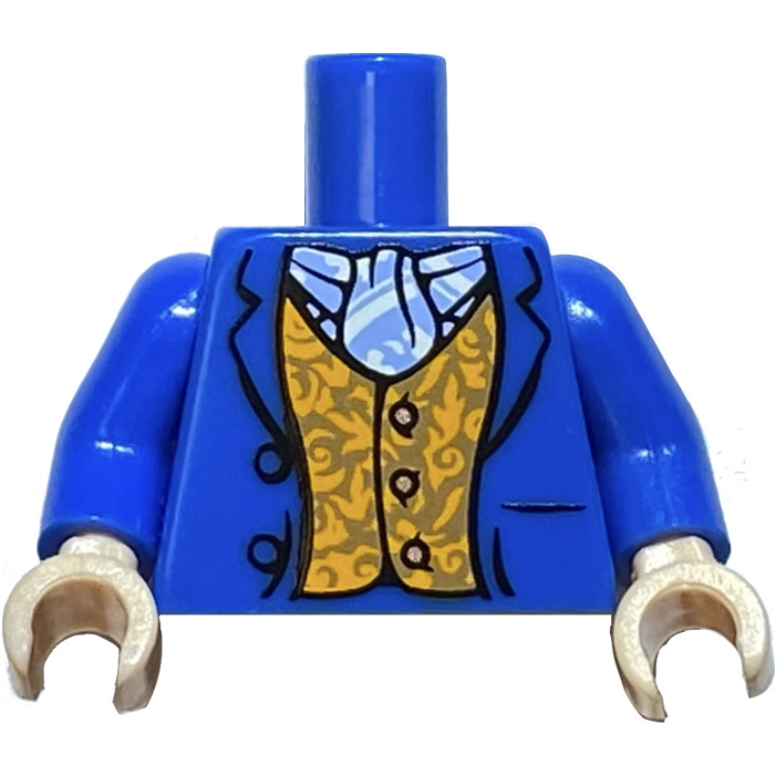 LEGO Minifig Torso with Blue Coat and Orange Vest (Bilbo Baggins) (973 ...