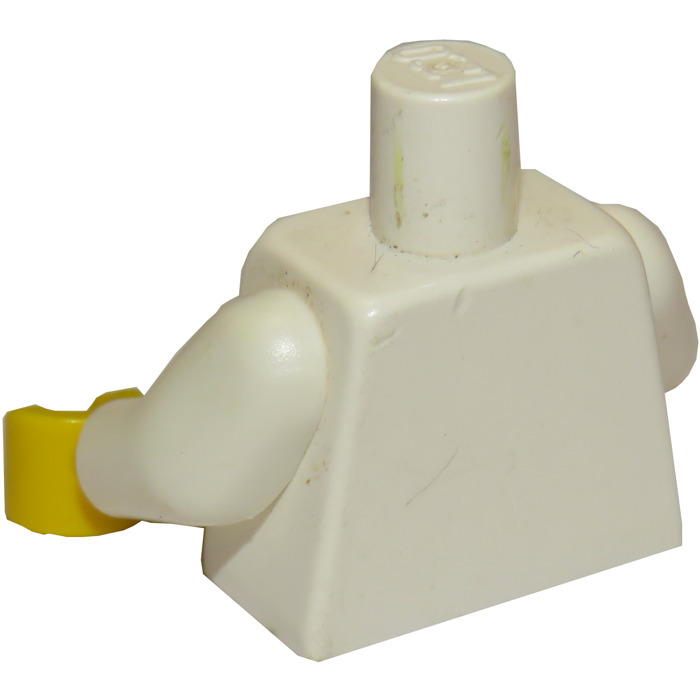 LEGO Minifig Torso with Golden Necklace with White Arms and Yellow ...