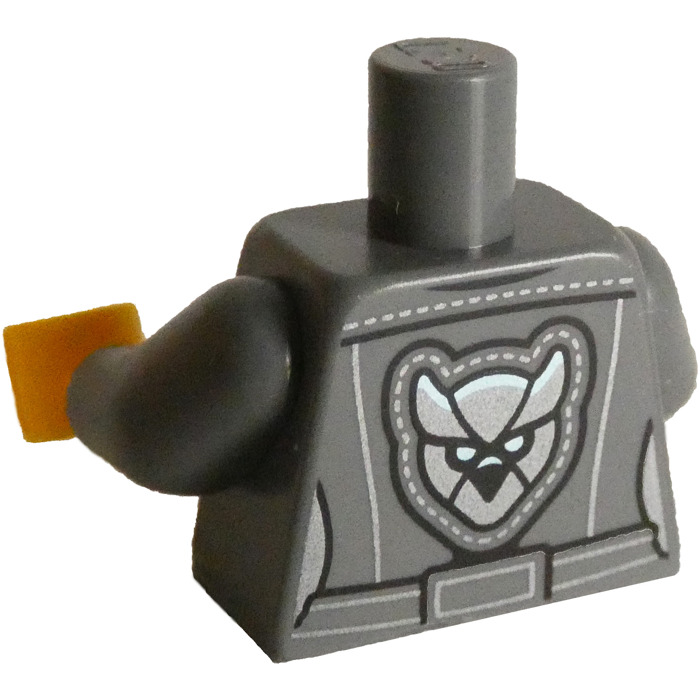 LEGO Minifig Torso with Jacket Open, Medium Lavander and Metallic Light ...