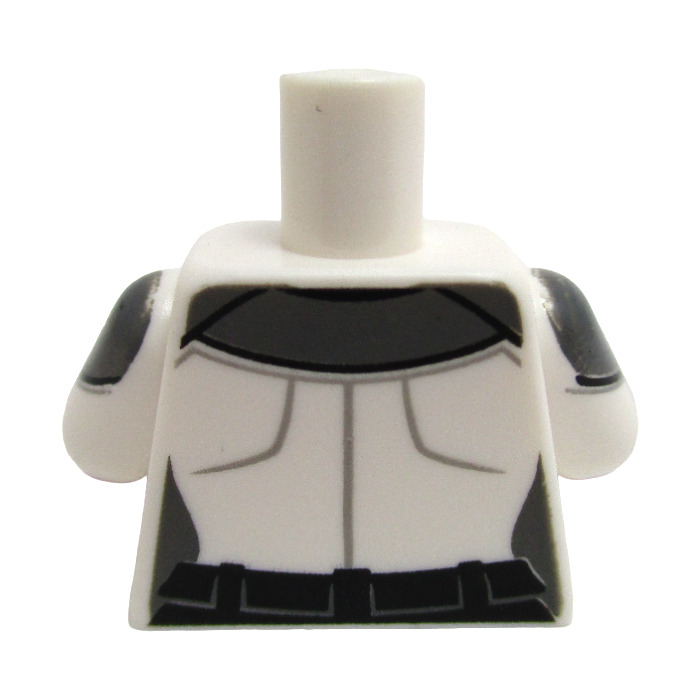 LEGO Minifig Torso with SWORD Logo and Dark Stone Gray Shoulders (973 ...