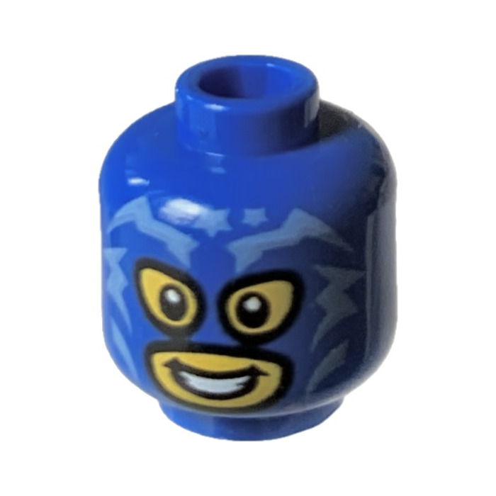 LEGO Minifigure Head Balaclava Open Mouth, Medium Blue decoration ...