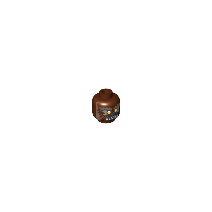 LEGO Minifigure Head Hairy with Sharp Teeth and Dog Nose (3626 / 94585 ...