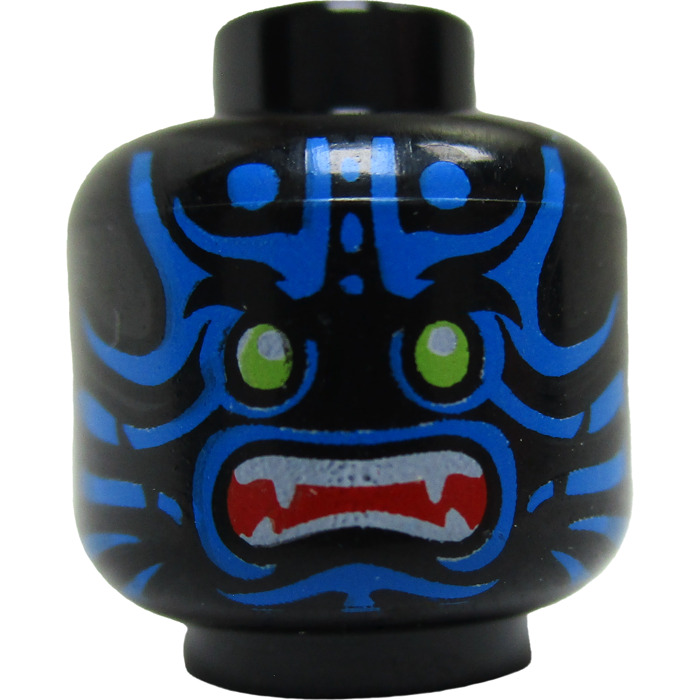 LEGO Minifigure Head with Blue Face and Open Mouth with Fangs (11829 / ...