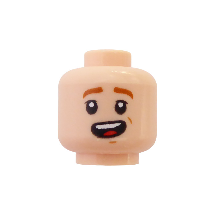 LEGO Minifigure Head with Brown Eyebrows and Smile (3626 / 69298 ...