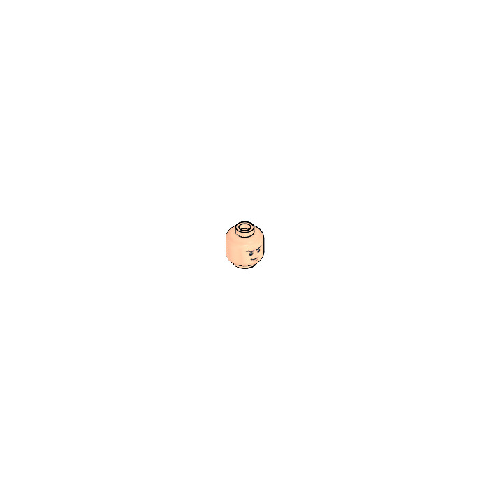 LEGO Minifigure Head with Crooked Smile and Eyebrows (3626 / 56517 ...
