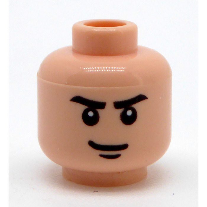 LEGO Minifigure Head with Crooked Smile and Eyebrows (3626 / 56517 ...