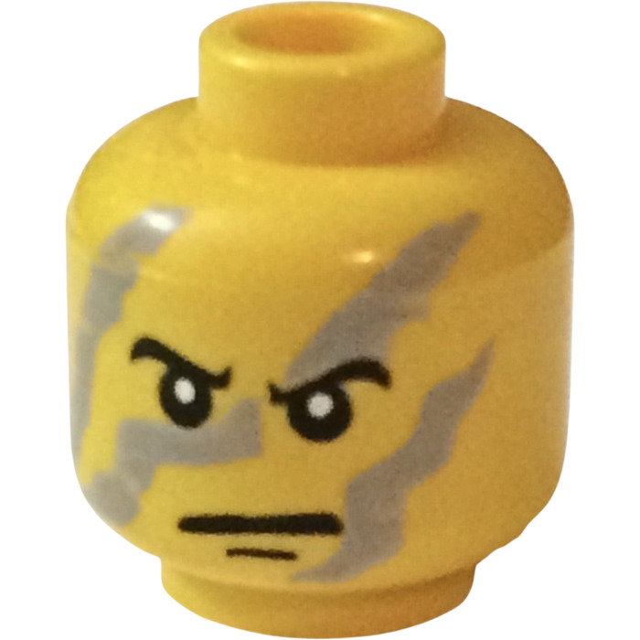 LEGO Minifigure Head with gray camouflage (3626 / 54463) | Brick Owl ...