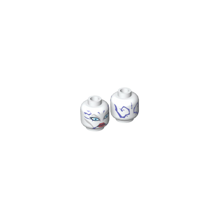 LEGO Minifigure Head with Purple Patterns on Face (3626 / 63563 ...