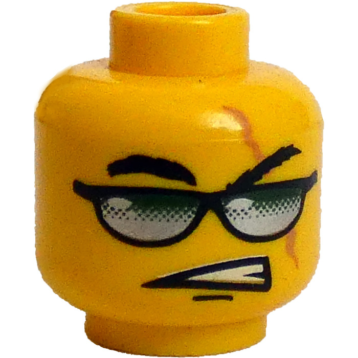 LEGO Minifigure Head with Scar and Sunglasses (3626 / 54462) | Brick Owl