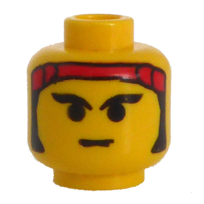 LEGO Minifigure Head with Sideburns and Red Bandana (3626) | Brick Owl ...