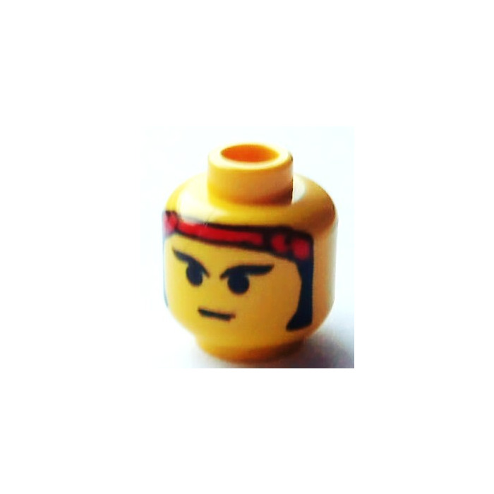 LEGO Minifigure Head with Sideburns and Red Bandana (3626) | Brick Owl ...