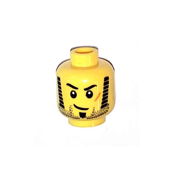 LEGO Minifigure Head with Sideburns and Red Scar (94061 / 95426 ...