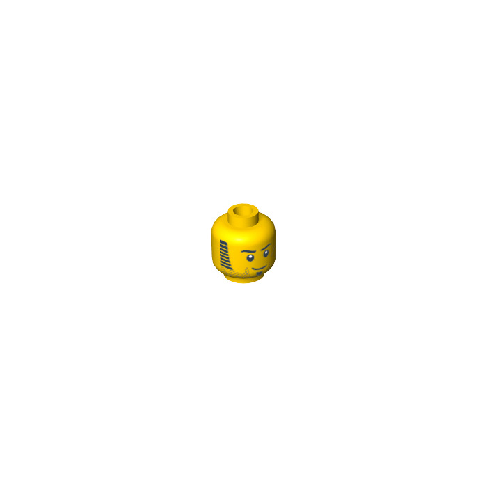 LEGO Minifigure Head with Sideburns and Red Scar (94061 / 95426 ...