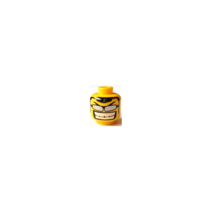 LEGO Minifigure Head with Thin Silver Sunglasses, Big Grin (3626 / ...