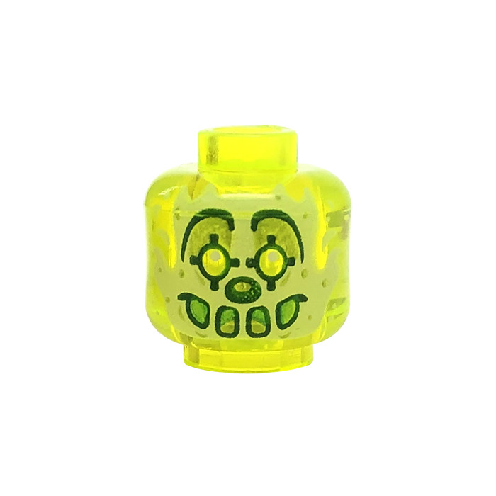 LEGO Minifigure Head with Yellowish Green Ghost Clown Face with Drawn ...