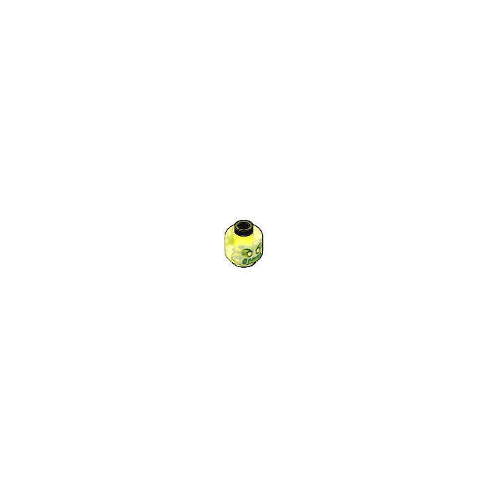 LEGO Minifigure Head with Yellowish Green Ghost Face with Raised ...