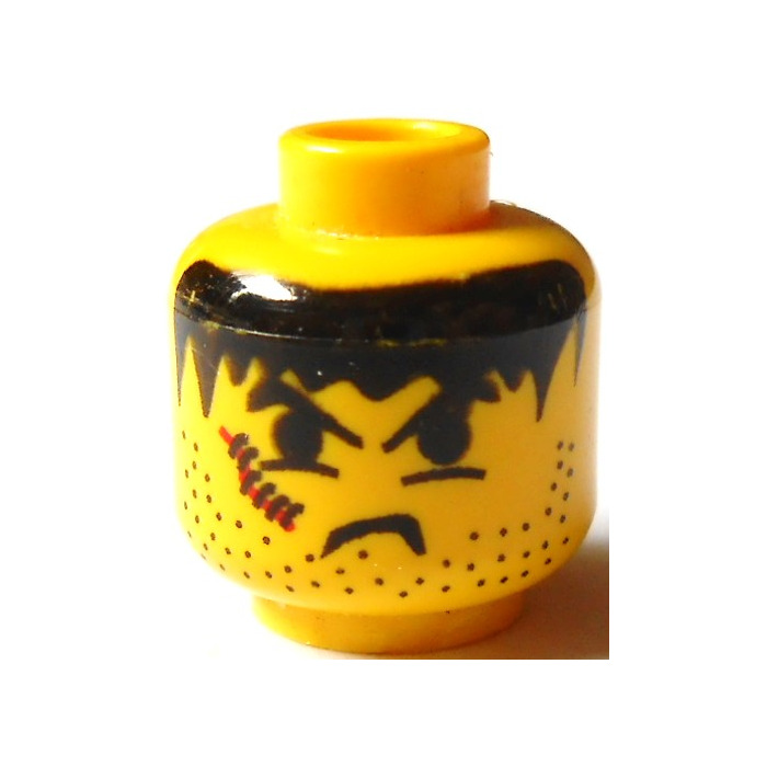 LEGO Minifigure Headnwith Stubbles and Scar (3626) | Brick Owl - LEGO ...
