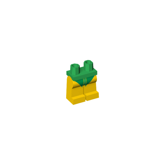 LEGO Minifigure Hips and Legs with Green Short Swimming Pants (12515 / ...