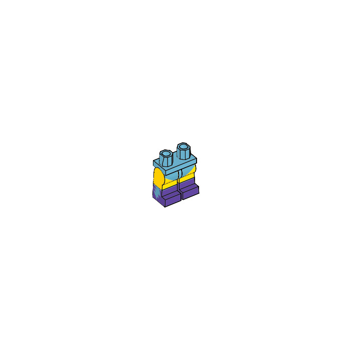 LEGO Minifigure Hips with Yellow Legs, Dark Purple Boots with Medium ...