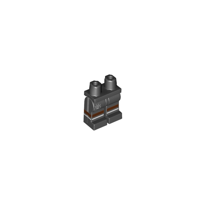 LEGO Minifigure Legs with DFB Logo and Reddish Brown Stripe (26501 / ...