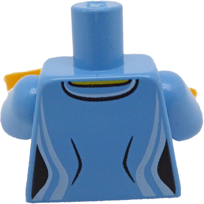 LEGO Minifigure Torso Polo shirt with White Accents, Shell Necklace ...