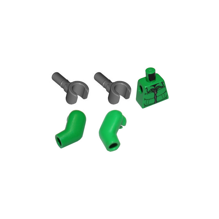 LEGO Minifigure Torso Puffer Snow Coat with Zipper (973 / 76382 ...