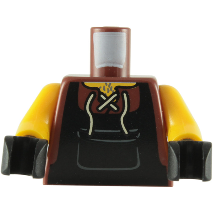 LEGO Minifigure Torso with Laced Shirt and Black Apron Bib (973 / 76382 ...