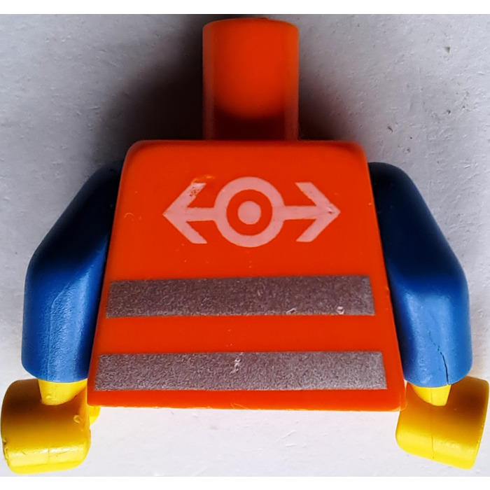 LEGO Minifigure Torso with Safety Vest and Train Logo (73403 / 76382 ...