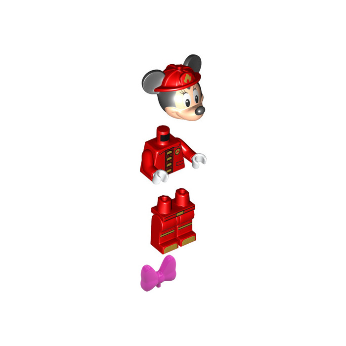 LEGO Minnie Mouse with Fire Fighter Outfit Minifigure | Brick Owl ...