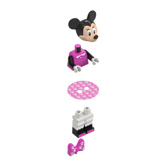 LEGO Minnie Mouse with Paw Print Skirt and Bow Minifigure | Brick Owl ...