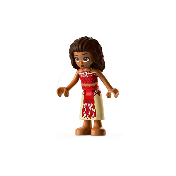 LEGO Moana with Dark Red Top and Skirt with Feathers Minifigure | Brick ...