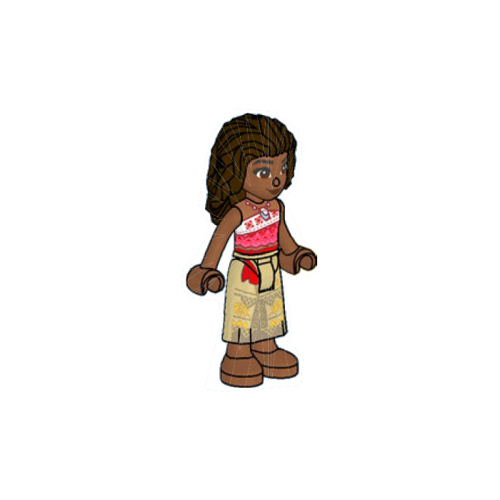 LEGO Moana with with Coral and White Top Minifigure | Brick Owl - LEGO ...