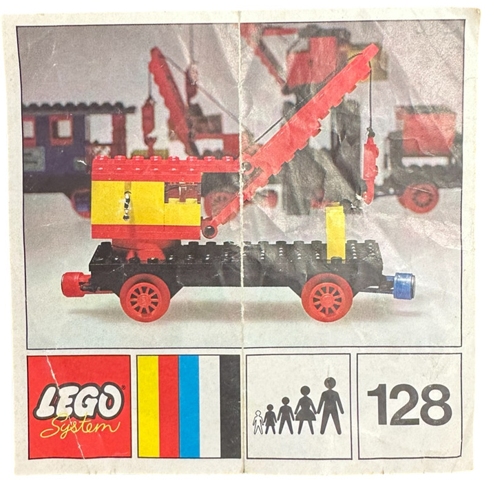 LEGO Mobile Crane (Train Base) Set 128-2 Instructions | Brick Owl ...