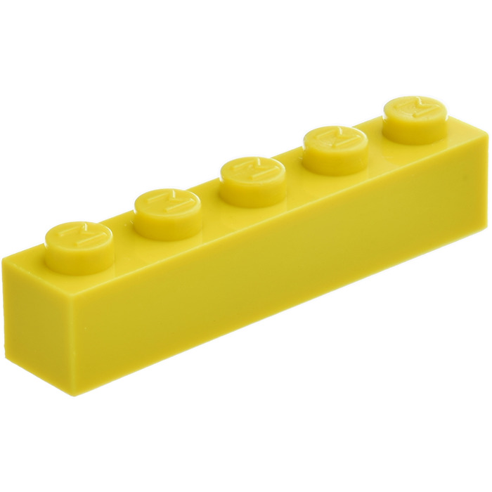LEGO Modulex Lemon Modulex Brick 1 x 5 with M on Studs | Brick Owl ...