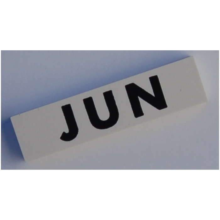 LEGO Modulex Tile 2 x 8 without Internal Supports with "JUN" with No ...