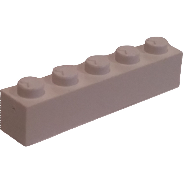 LEGO Modulex White Modulex Brick 1 x 5 with M on Studs | Brick Owl ...