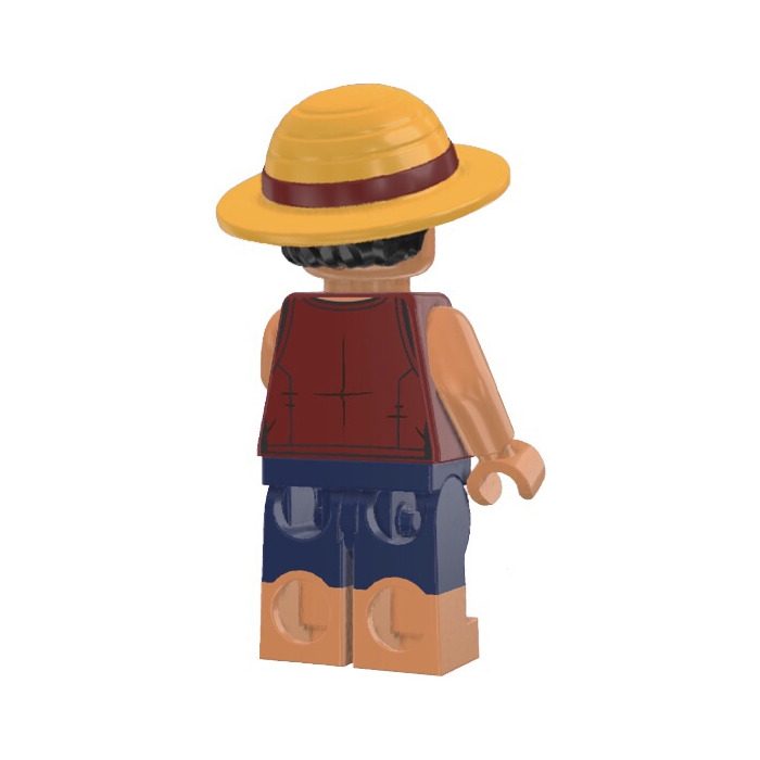 LEGO Monkey D. Luffy with Hat (Closed Mouth) Minifigure | Brick Owl