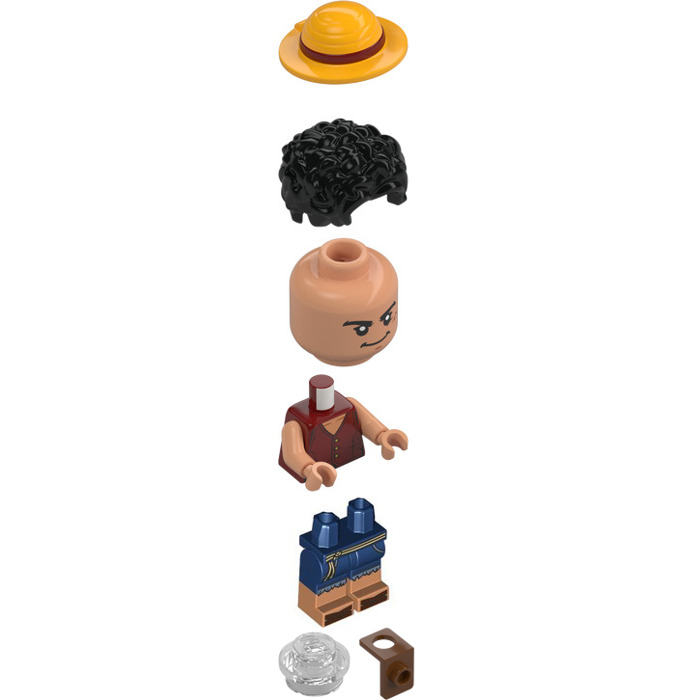 LEGO Monkey D. Luffy with Hat on Back Minifigure | Brick Owl - LEGO ...