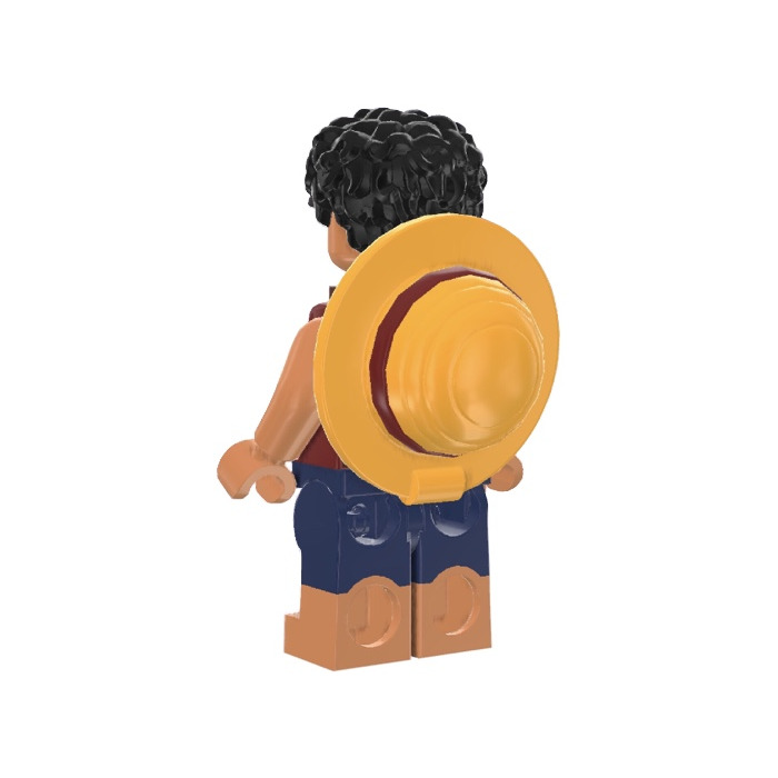 LEGO Monkey D. Luffy with Hat on Back Minifigure | Brick Owl - LEGO ...