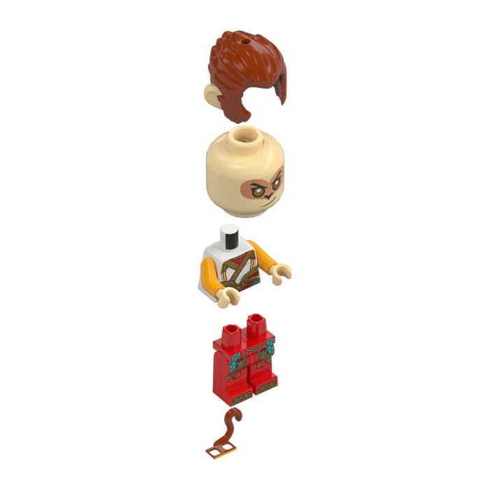 LEGO Monkey King with White Top with Armor Plates Minifigure | Brick ...