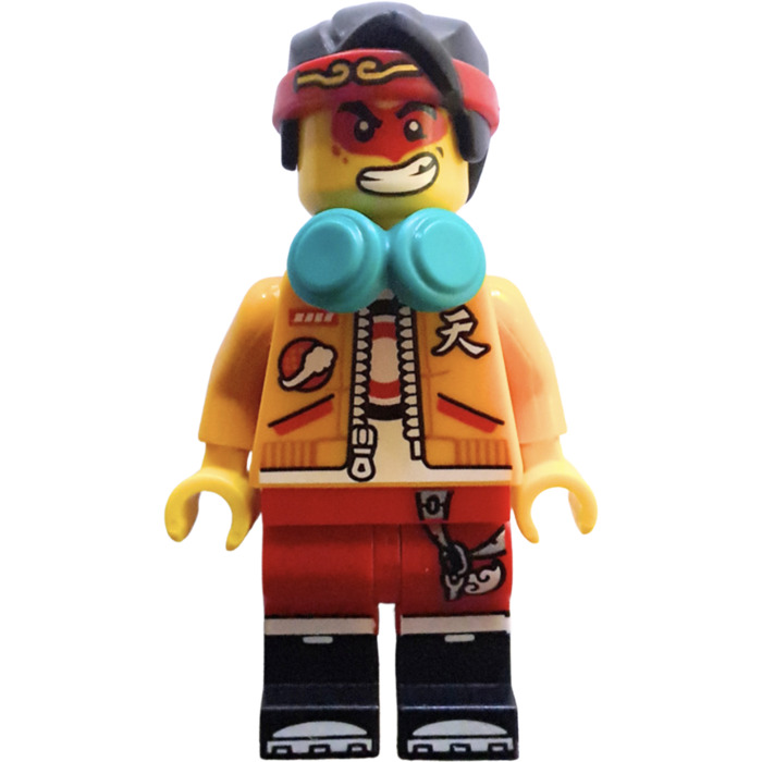LEGO Monkie Kid with Jacket and Headphones (Angry / Neutral) Minifigure ...