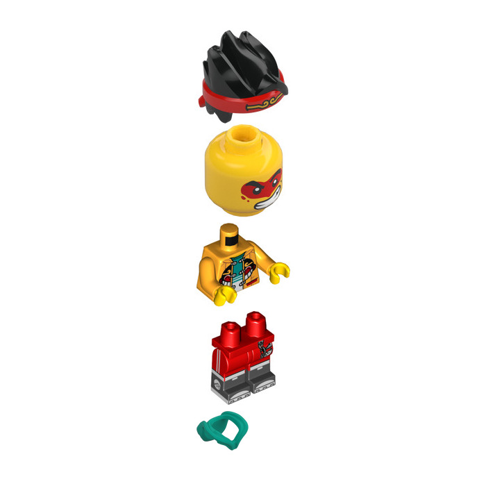 LEGO Monkie Kid with Jacket with Monkey Head (Angry with Red Face Paint ...