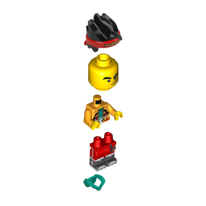 LEGO Monkie Kid with Jacket with Monkey Head (Smirk / Angry) Minifigure ...