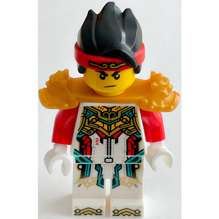 LEGO Monkie Kid with Mech Armor and Dragon Head Shoulder Pads ...