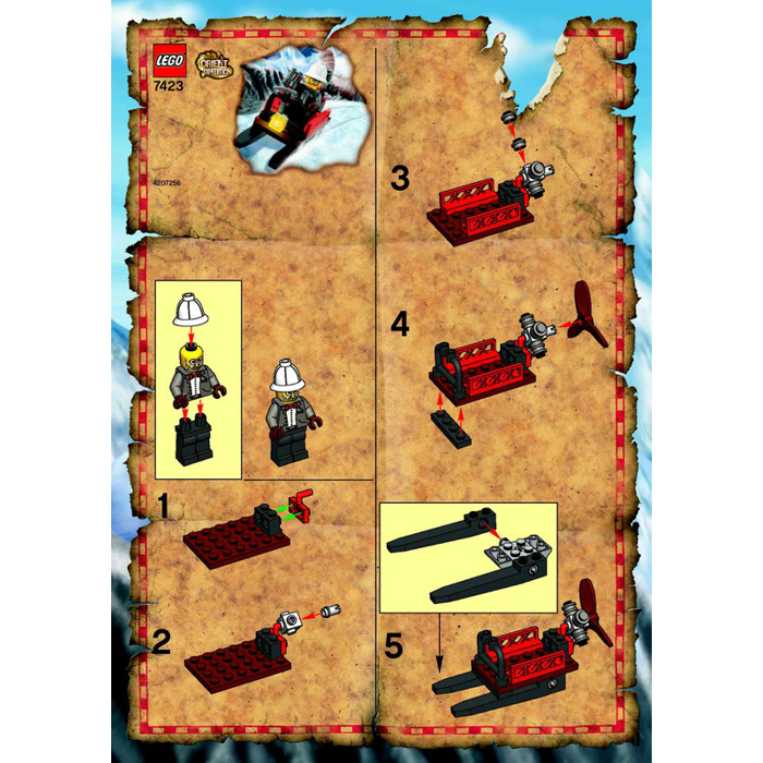 LEGO Mountain Sleigh Set 7423-1 Instructions Set | Brick Owl - LEGO ...